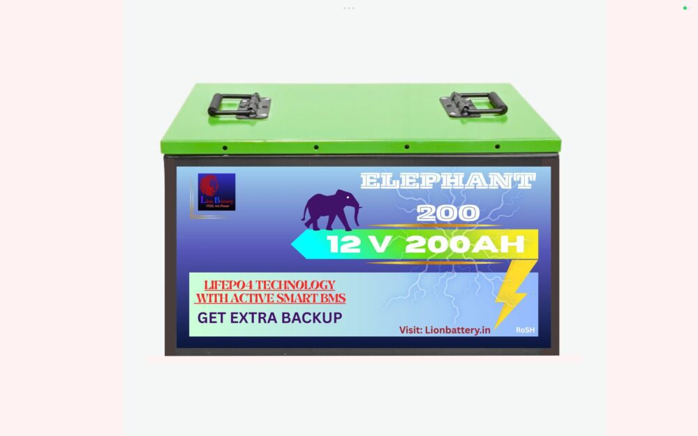 Elephant Series 12V 200Ah LiFePO₄ Home Inverter Battery Deep