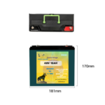 Eco Series 48V 15Ah Lithium-Ion E-Bike Battery with inbuilt BMS